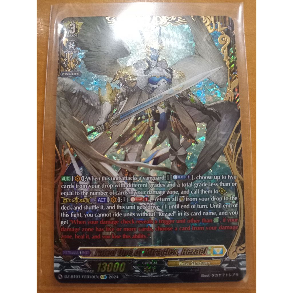 CFV FFR Fated One of Miracles, Rezael DZ-BT01 Keter Sanctuary Cardfight Vanguard English ...