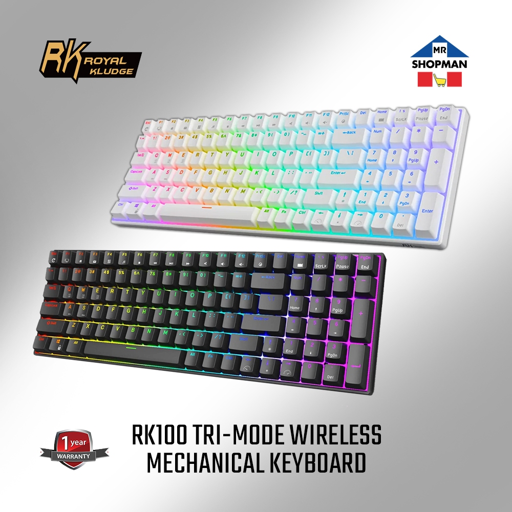 Royal Kludge RK100 Tri Mode Hotsappable Wireless Gaming Keyboard ...