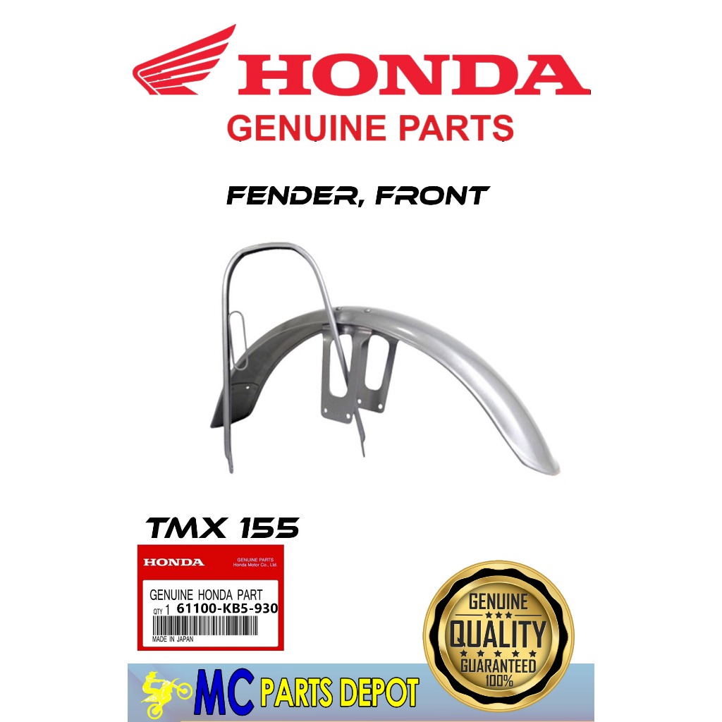 HONDA GENUINE FRONT FENDER FOR TMX 155 ( 61100-KB5-930 ) | Shopee ...