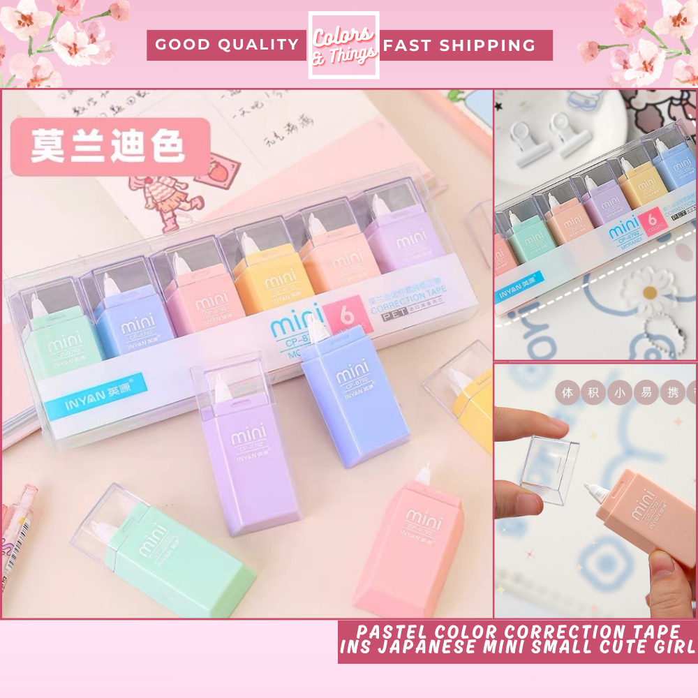 Colorsandthings Pastel Color Correction Tape ins Japanese Mini Small ...