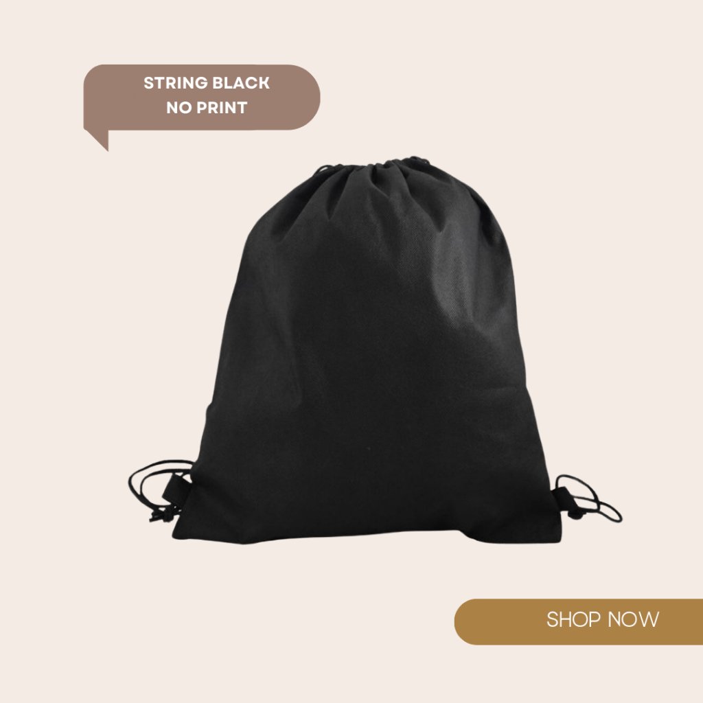 Canvas katsa drawstring bag | Back pack | String bag | eco bag | black ...