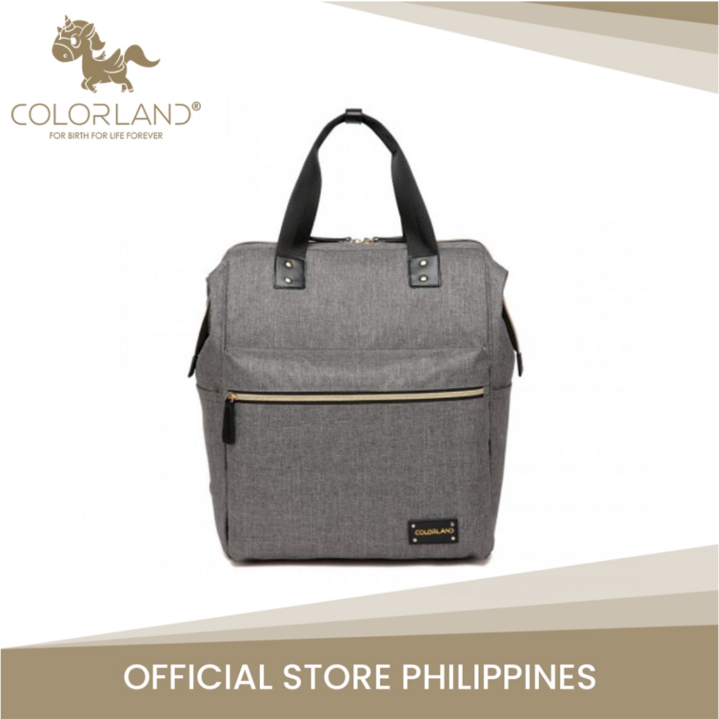 Colorland Zara Baby Changing Backpack (BP124-C/Gray) | Shopee Philippines