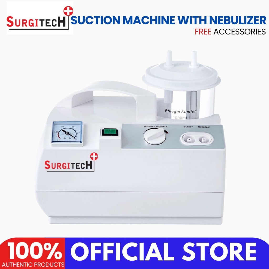 SURGITECH Suction Machine and Nebulizer Heavy Duty Compressor | Shopee ...