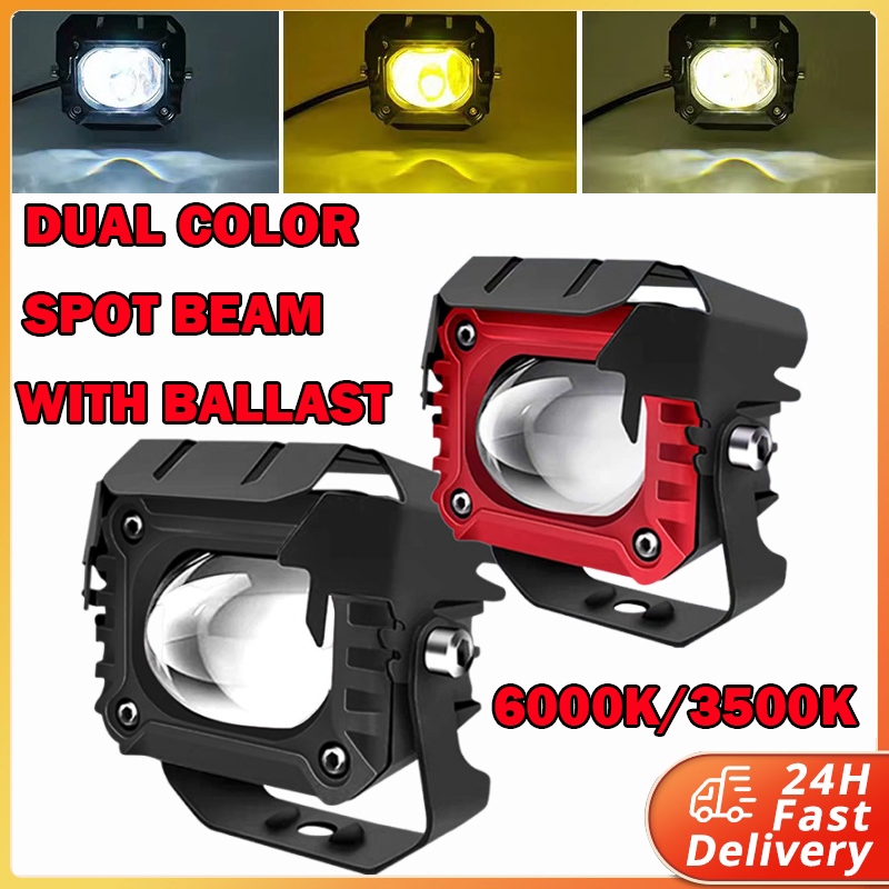 Universal 100W Dual Color LED Work Light Square Mini Waterproof Driving ...