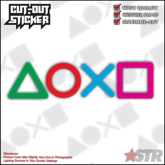 PlayStation Buttons Sticker Cut-out Waterproof | Shopee Philippines