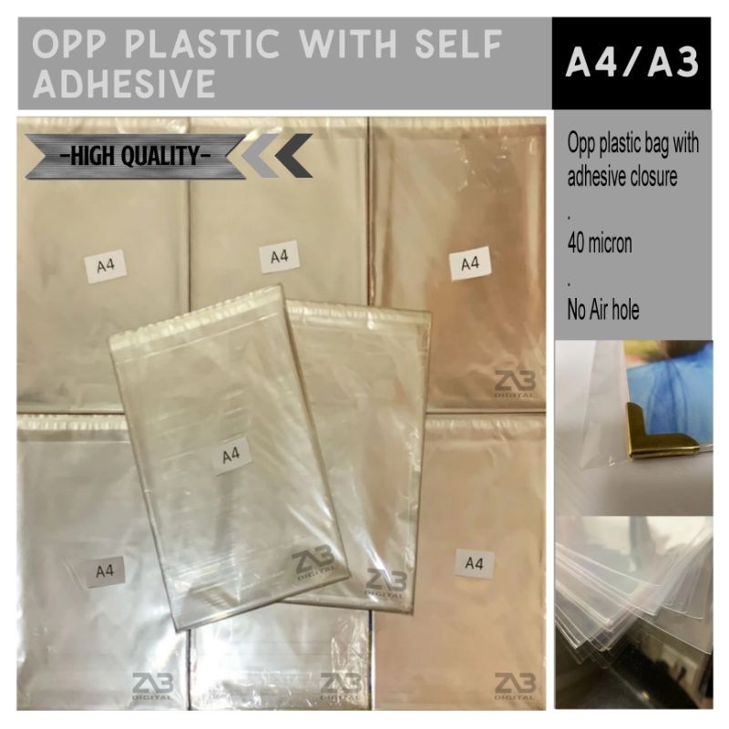 OPP Plastic Bag A4/A3 Size With Self Adhesive | Shopee Philippines
