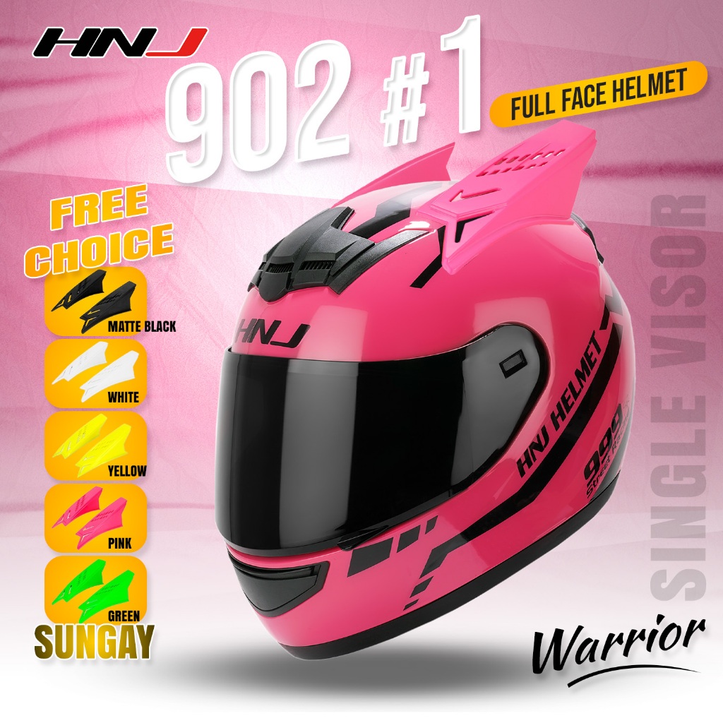 HNJ 902 Full face helmet for motorcycle Single Visor Free Sungay | Shopee Philippines