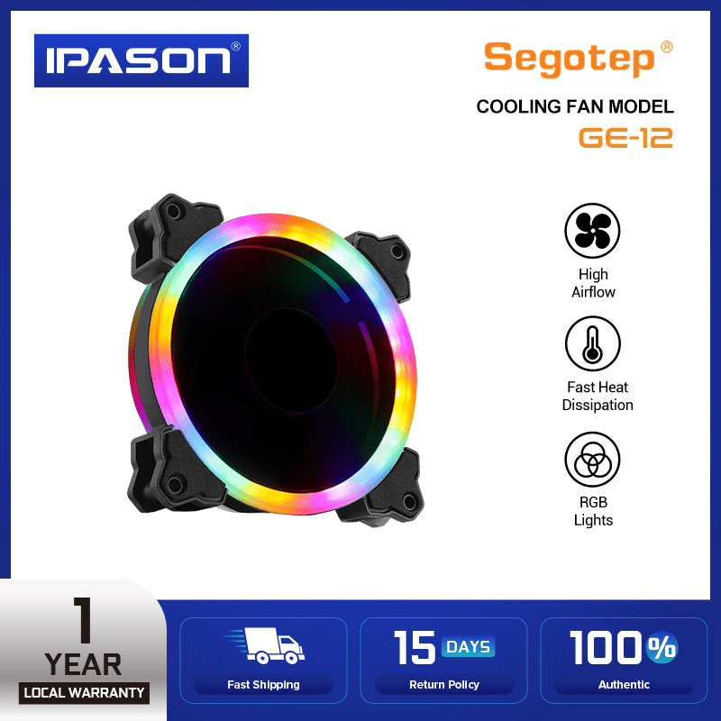 Segotep GE-12 Ring-type LED Cooling Fans (Ice Blue, White, RGB ...
