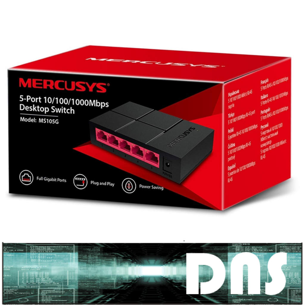 MERCUSYS MS105G 5-Port 10/100/1,000 Mbps Desktop Switch / GIGABIT ...