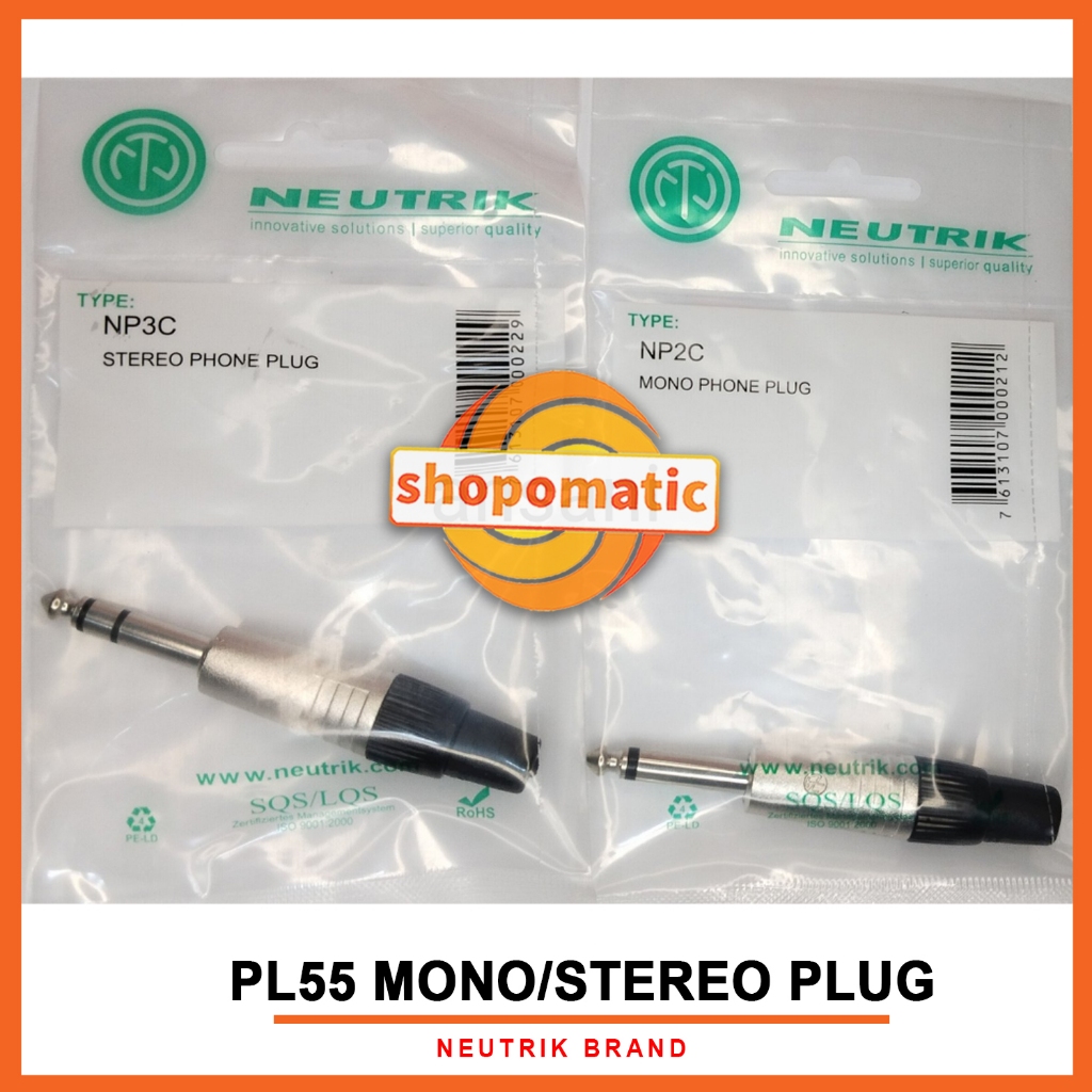 PL55 MONO OR STEREO PLUG NEUTRIK | Shopee Philippines