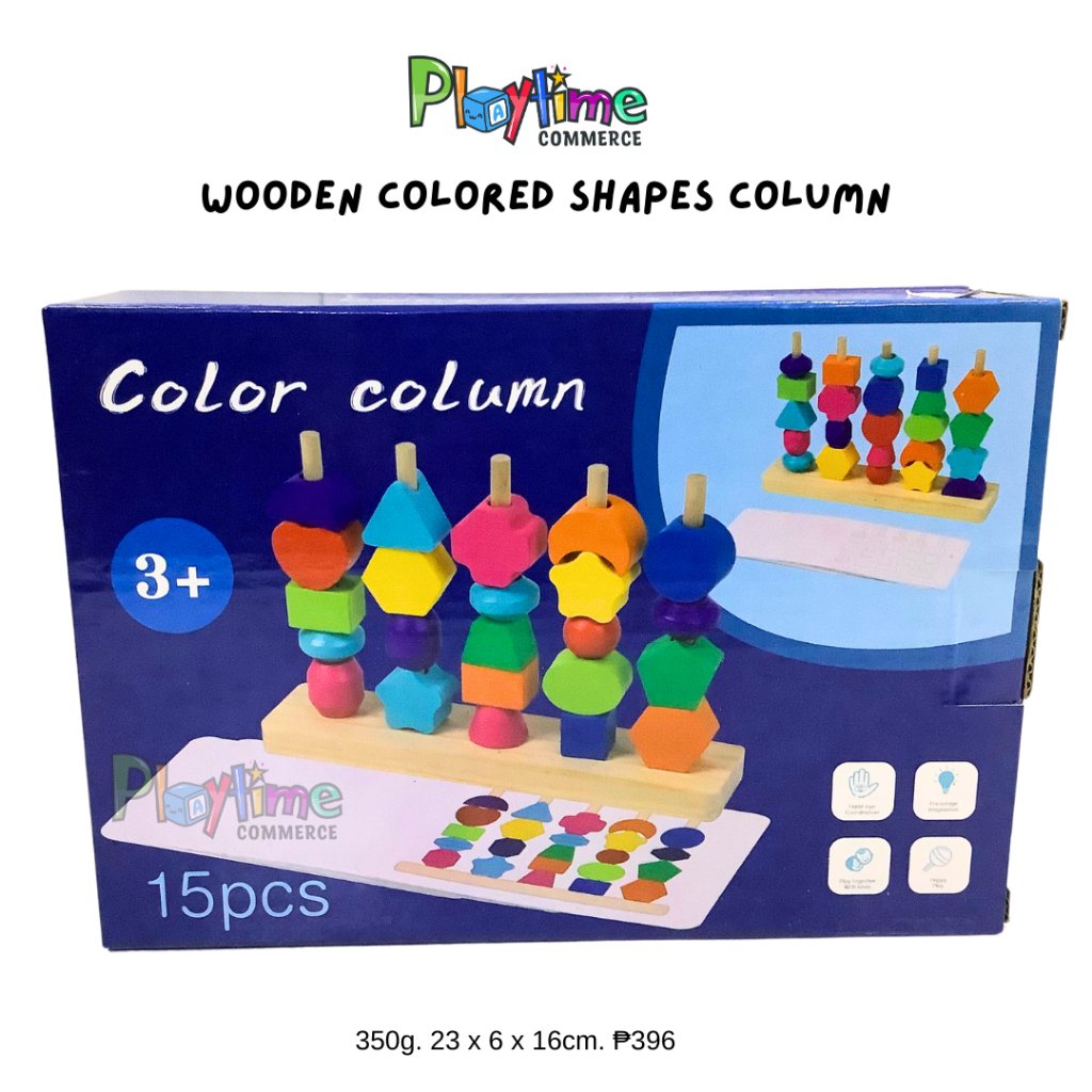 Wooden Colored Shapes Column Tower of Hanoi Shape Sorting High Quality ...
