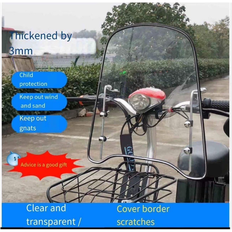 General PC motorcycle glass windshield visor extended spoiler | Shopee ...