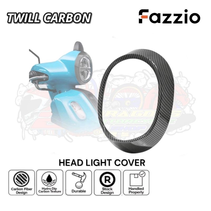 NEW!! Yamaha Fazzio hydro dip carbon headlight cover | Shopee Philippines
