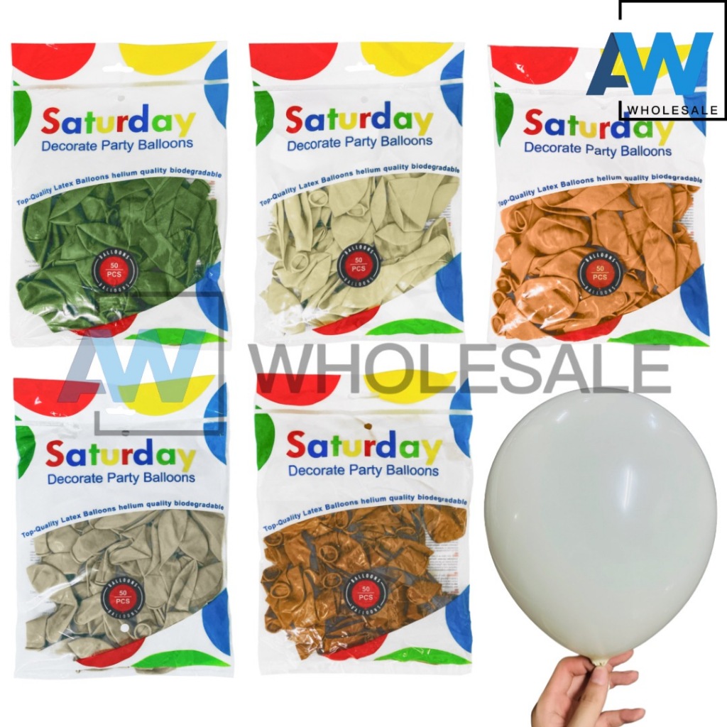 PS-198 (100/50 pcs) 10 Inches Retro Balloons Retro Balloons 2.2g Latex ...