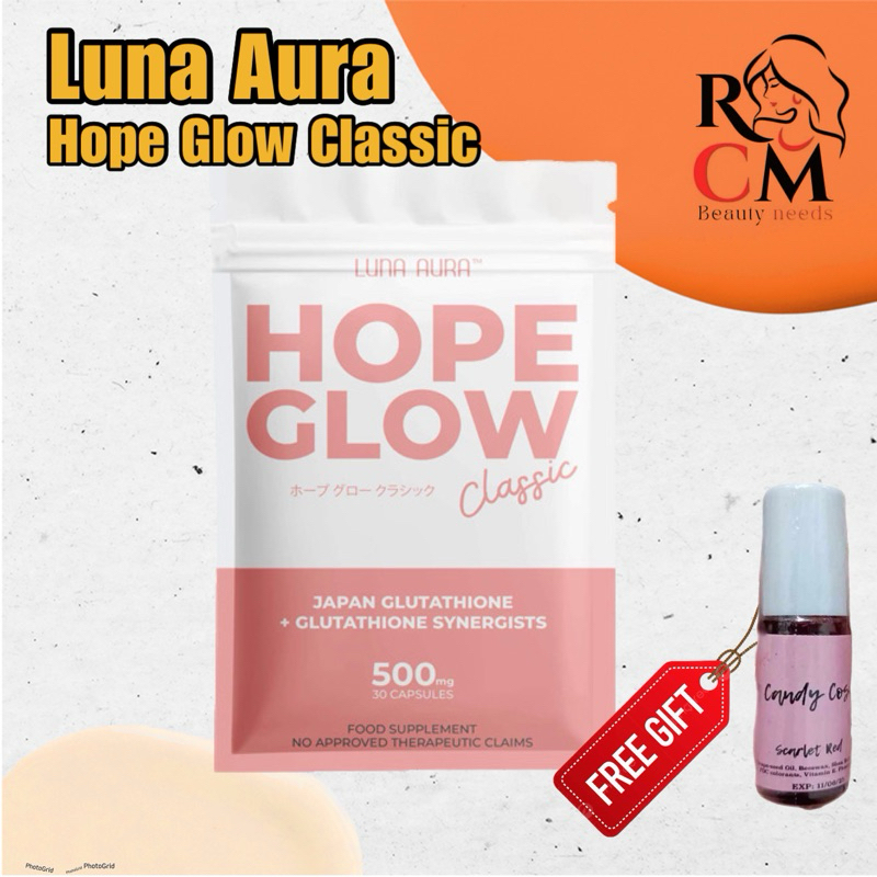 HOPE GLOW by Luna Aura Glutathione Capsule FDA Approved 30 Capsules ...