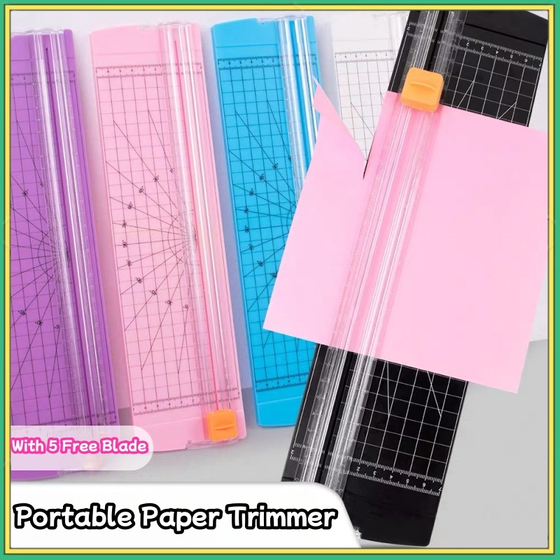 Portable Paper Trimmer with 5 Free Blade Plastic Paper Cutter for A4 ...