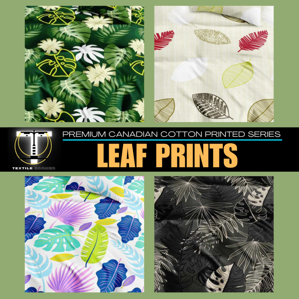 TEXTILE CORNER PH PREMIUM CANADIAN COTTON PER YARD | LEAF PRINTS (1-26) | Shopee Philippines