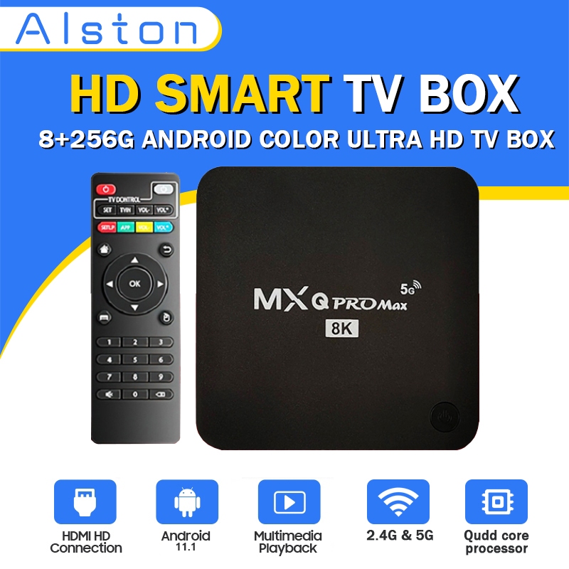 MXQ PRO TV BOX 8K 5G TV BOX remote android smart Color Ultra HD TV BOX ...