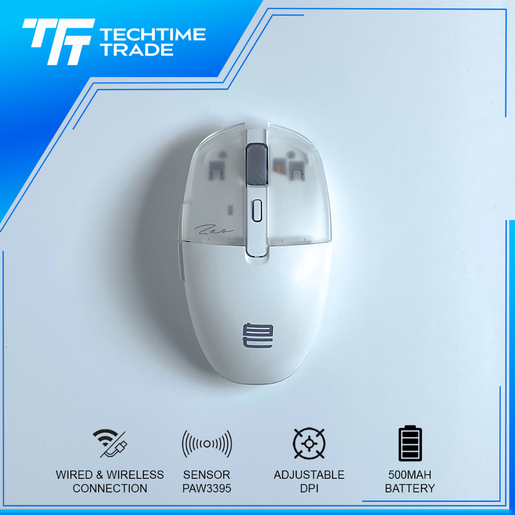 Zaopin Z1 Wireless Gaming Mouse PAW3395 2.4G RGB Light Premium Transparent | Shopee Philippines