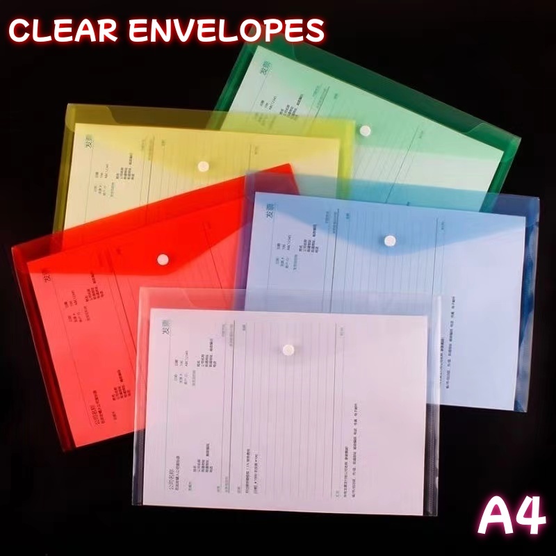 Plastic Envelopes With Snap Closure Plastic File Folder For Documents ...