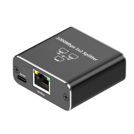 RJ45 Ethernet Splitter 1000Mbps 1 Input 2 Output at the same time LAN ...