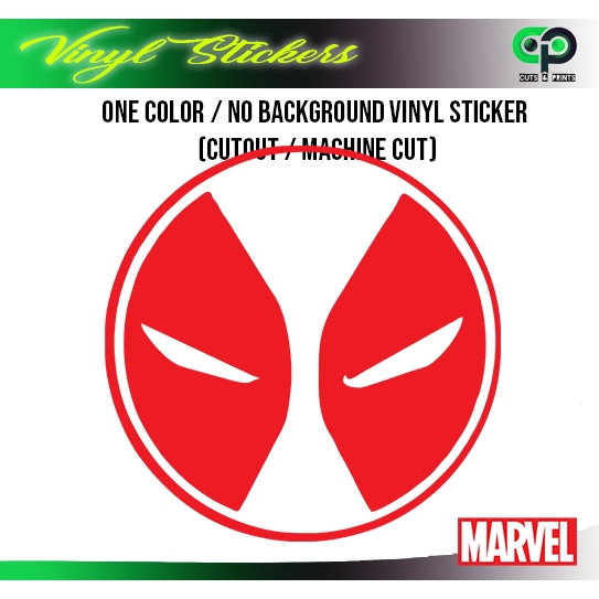 Deadpool Logo 1 (Marvel) ONE COLOR - Vinyl Sticker (For Laptop ...