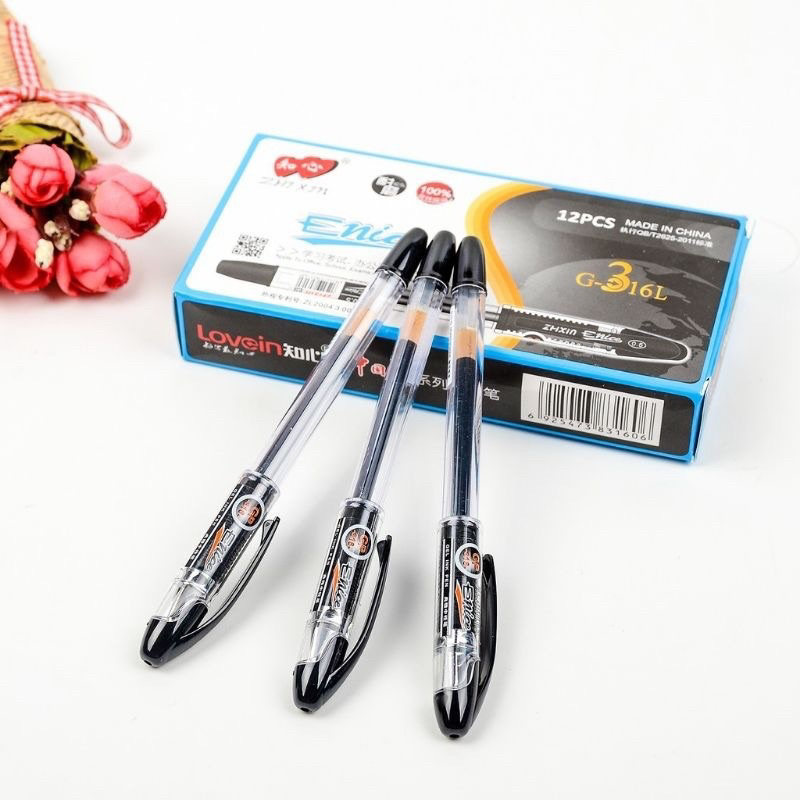 Rambo Enice Gel Pen 12pcs/box Black | Shopee Philippines