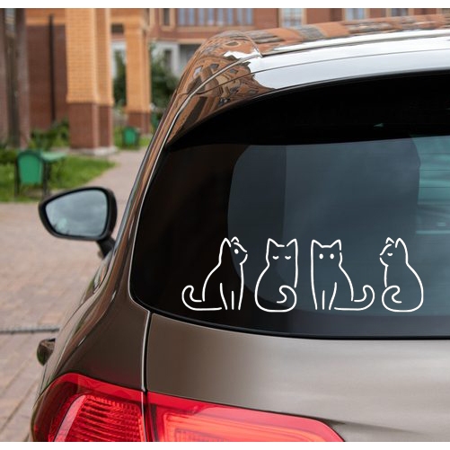CAT STICKER | CAR DECAL | CAR STICKER | VINLY STICKER | VINYL CAT ...