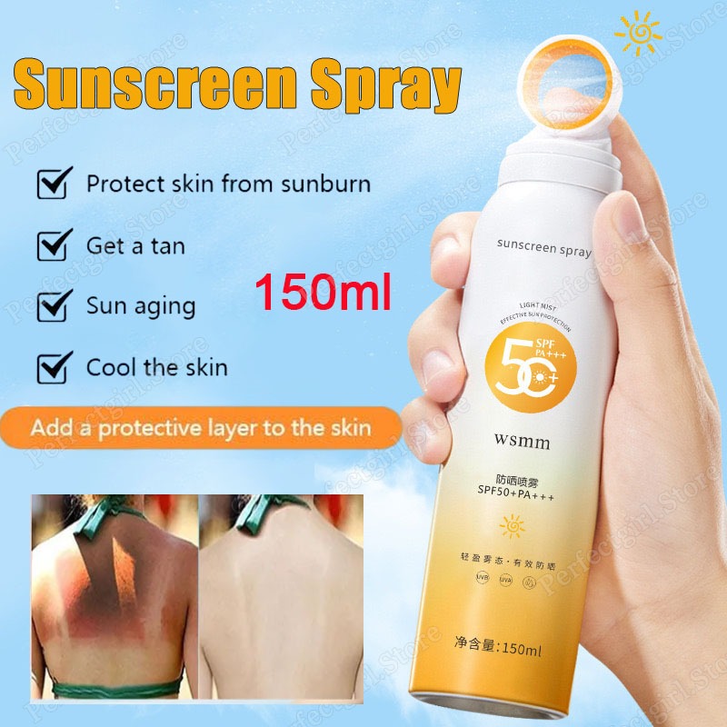Sunscreen Mist Spray SPF50+ PA+++ Moisturizing Sunblock Spray Anti UV ...
