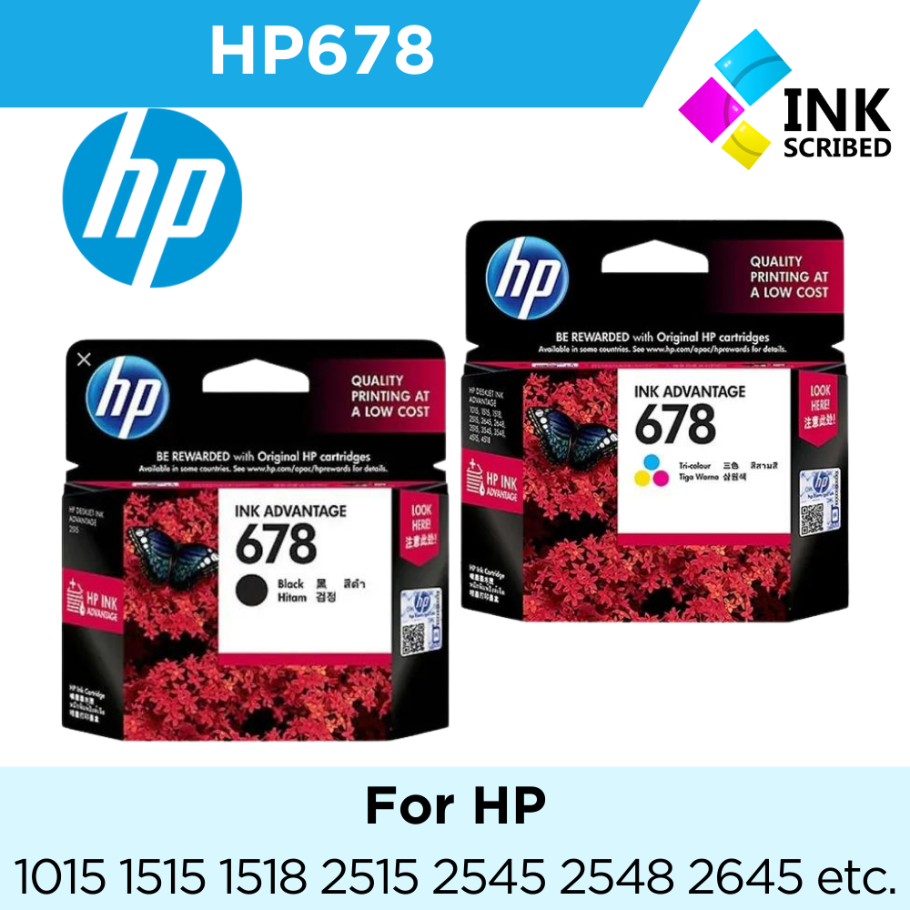HP 678 Black Tri Color CZ107AA Original Ink Cartridge HP Deskjet Ink Advantage 1015 1515 1518 2515 Shopee Philippines