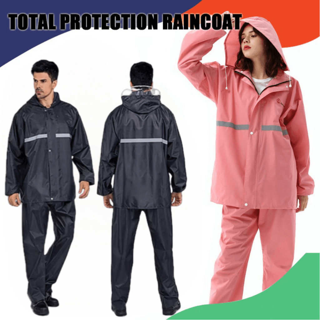 RainCoat kapote For Motorcycle Waterproof Outdoor Rainwear Jacket Pants ...