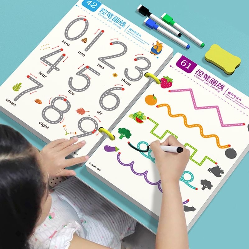 4-Stage Tracing Book for Kids - Erasable Writing & Coloring ...