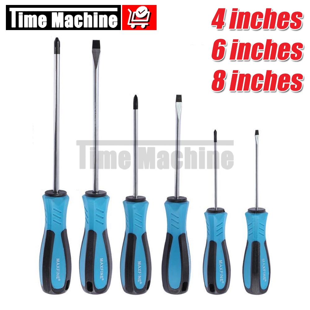Portable Screw Driver Set Flat (-) And Phillips (+) 4