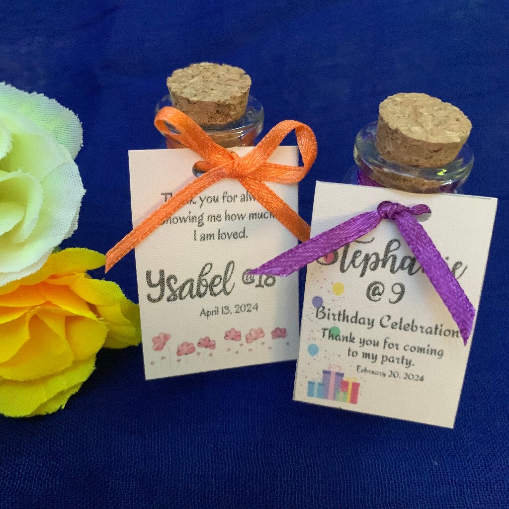 Message in a Bottle Giveaways Birthday Debut Wedding Anniversary ...