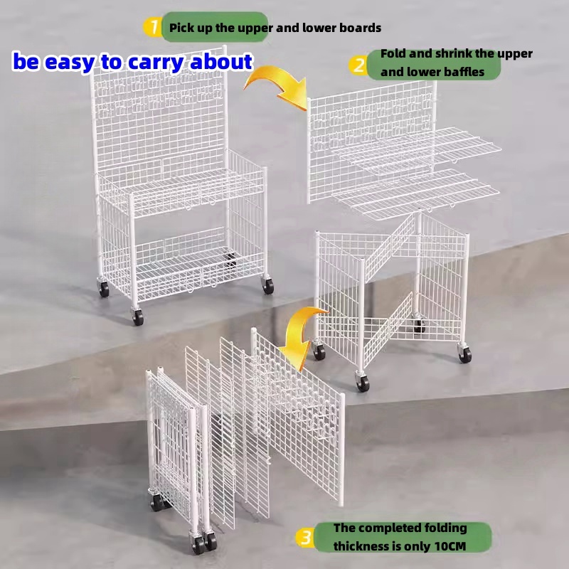 brand new heavy duty sale cart rack collapsible bargain rack basket ...