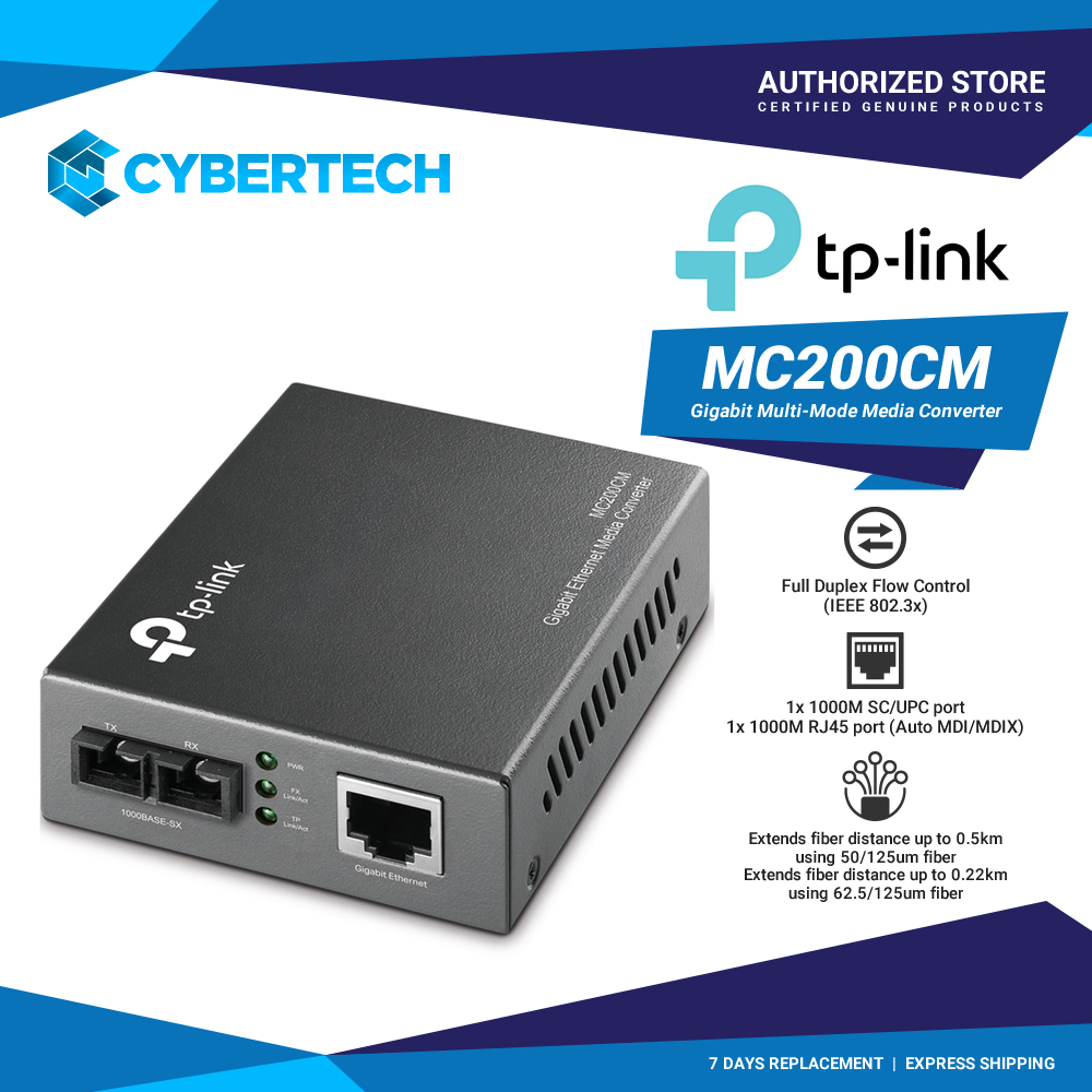 TP-Link MC200CM Gigabit Multi-Mode Media Converter | Shopee Philippines