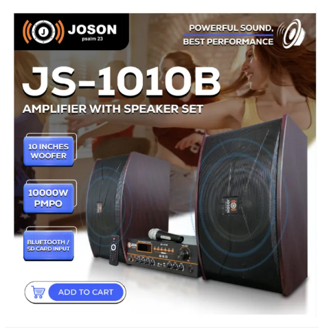 Joson JS-1010 10 Inches Micro Component System (Amplifier + Speakers ...