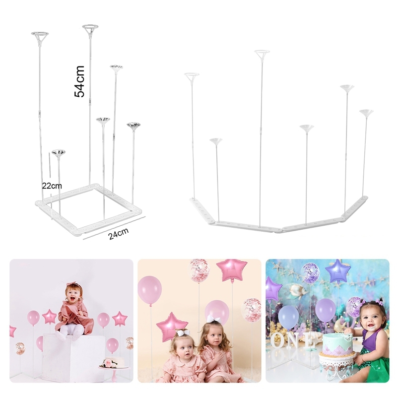 6ends Balloons Sticks Foldable Balloon Stand Holder Stick With Base ...