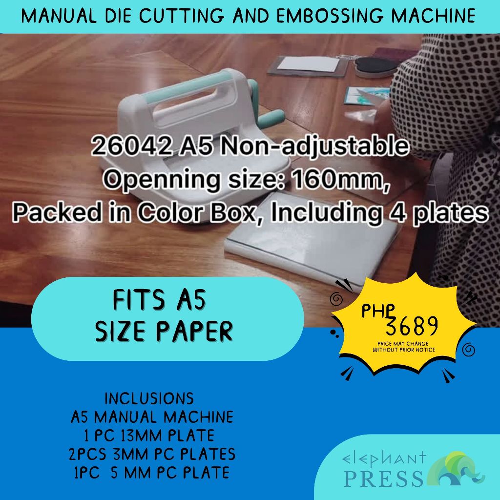 (READY STOCK) *A5* MANUAL DIE CUTTING AND EMBOSSING MACHINE OPENING IS ...
