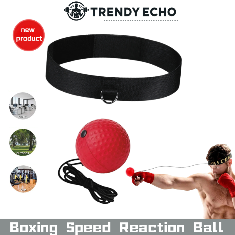 Kick Boxing Reflex Ball with Head Band Fighting Speed Training Punch ...