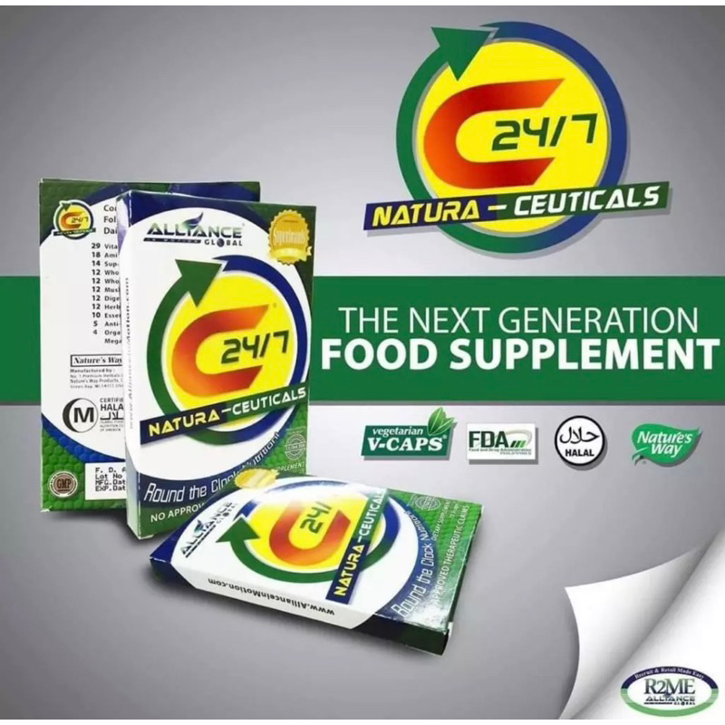 C24/7 Naturaceuticals 30 Capsuleswithfreebies | Shopee Philippines