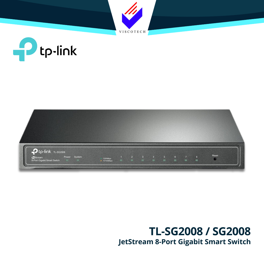 TP-Link TL-SG2008 / SG2008 Jetstream 8-Port Gigabit Smart Switch ...