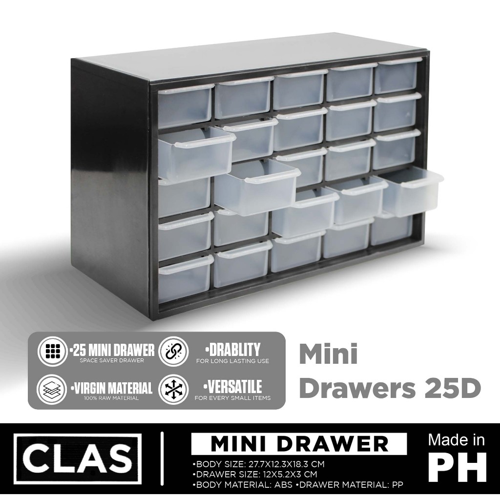 Clas 25 Drawers Mini Cabinet Plastic Storage Organizer Yellow elephant ...