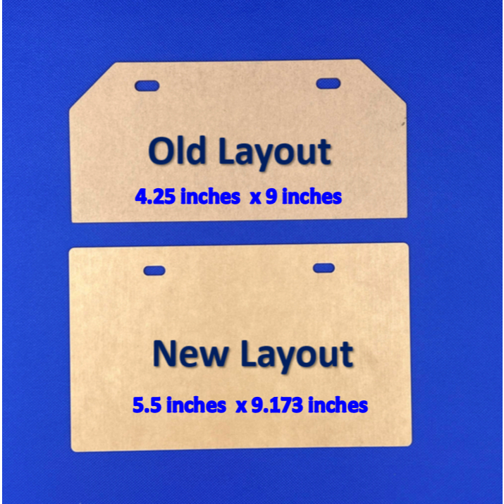 Blank Acrylic Temporary Motor Plate Clear, White, Black LTO Standard ...