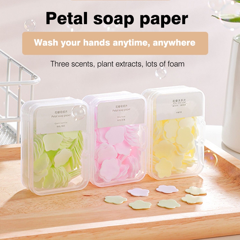 Disposable Paper Travel Soap Paper Washing Hand Bath Clean Scented ...