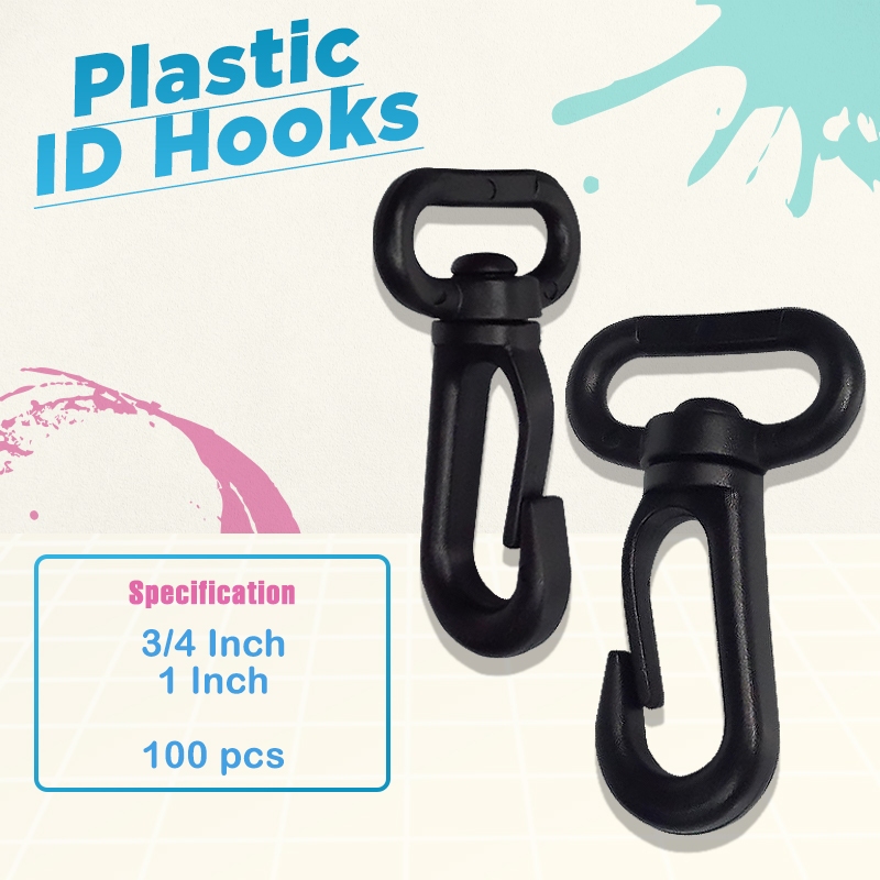 100pcs ID Lace Accessories Black Plastic Hook | Shopee Philippines