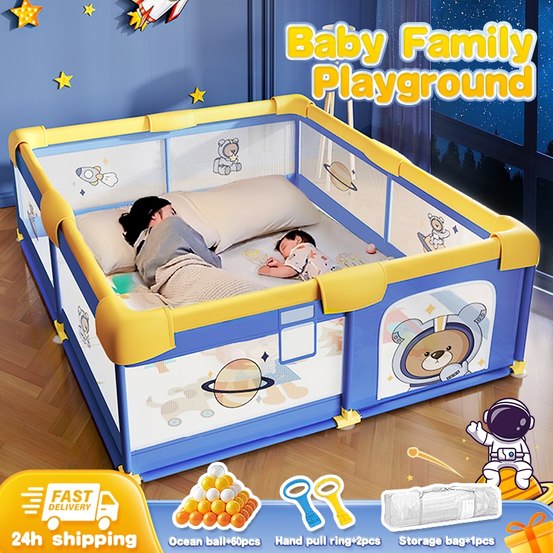 Playpen For Baby Cartoon Pattern With Balls And Mat Indoor Children's ...
