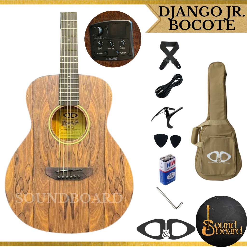 Bocote D&D Django Jr. GT-2 Acoustic-Electric Guitar with Full Setup ...