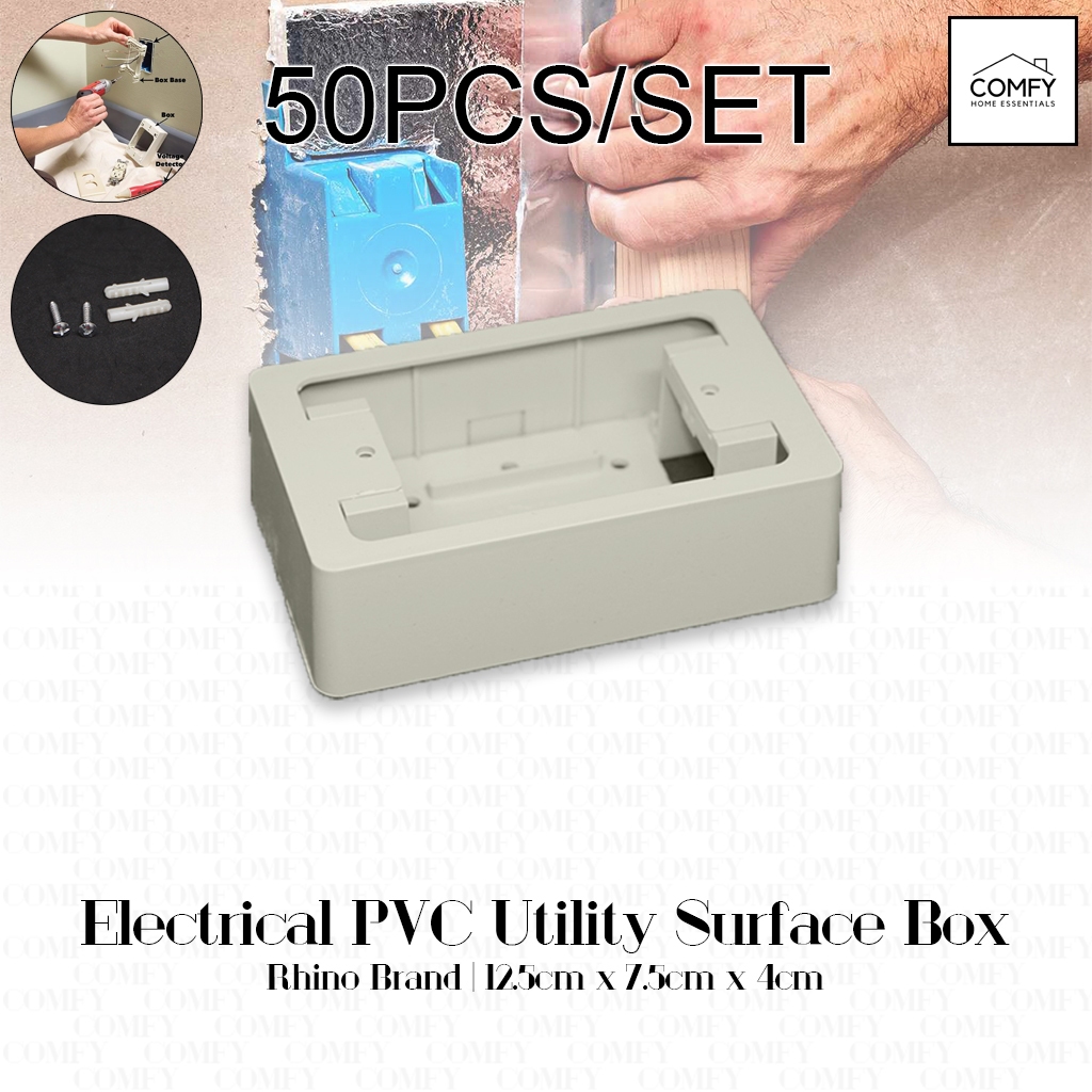 WHOLESALE (50pcs/SET) Rhino Brand PVC Plastic Electrical Gray Surface ...