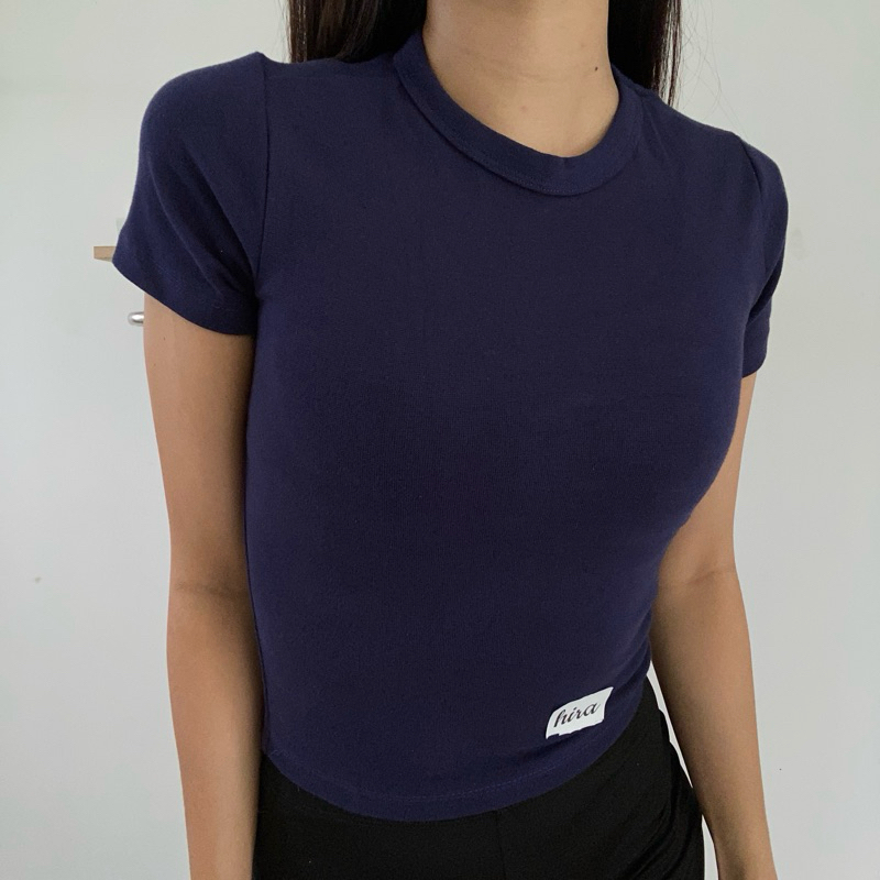 Hira• Basic Ribbed Croptop — Cotton Ribbed Top | Shopee Philippines